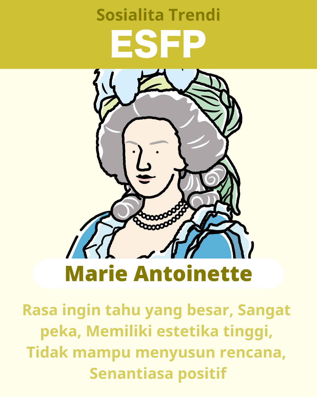 ESFP Tipe Kepribadian: Karakteristik, Kelebihan, Kekurangan, Cinta, Pekerjaan - Marie Antoinette ...