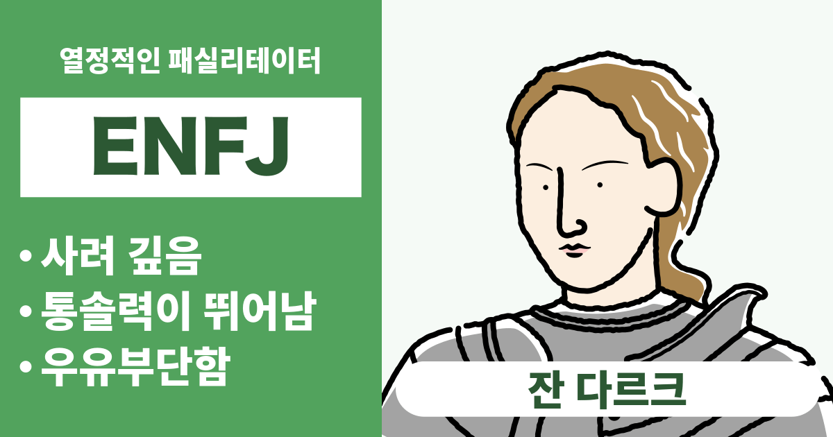 ENFJ 성격 유형: 특성, 강점, 약점, 사랑, 직업 - 잔다르크 유형(외향적, 직관적, 감정, 판단력) | Hitostat